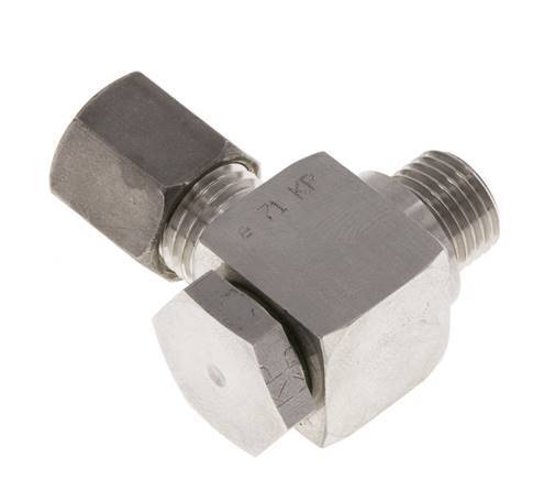 6S & G1/4'' Stainless Steel Swivel Joint Compression Fitting with Male Threads 400 bar Rotatable ...