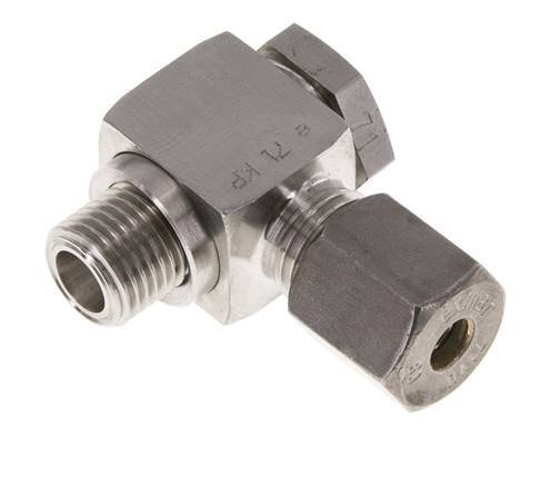 6S & G1/4'' Stainless Steel Swivel Joint Compression Fitting with Male Threads 400 bar Rotatable ...