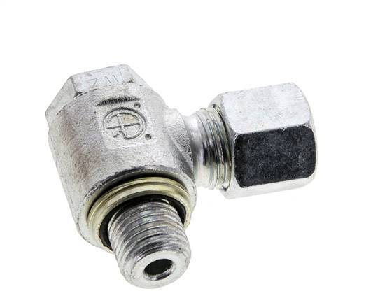 8S & M14x1.5 Zink plated Steel Swivel Joint Cutting Fitting with Male Threads 400 bar NBRO-ring ...