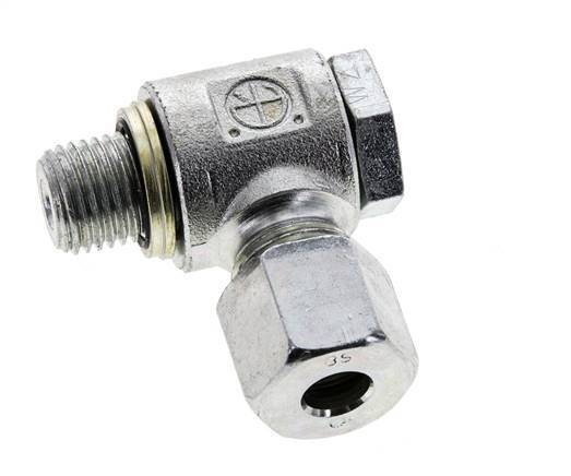 8S & M14x1.5 Zink plated Steel Swivel Joint Cutting Fitting with Male Threads 400 bar NBRO-ring ...