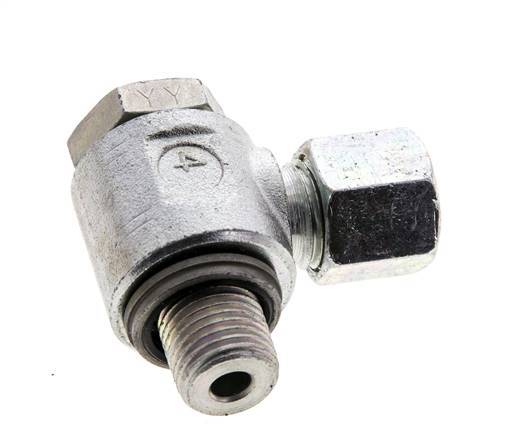 8L & G1/4'' Zink plated Steel Swivel Joint Cutting Fitting with Male Threads 315 bar NBRO-ring ...