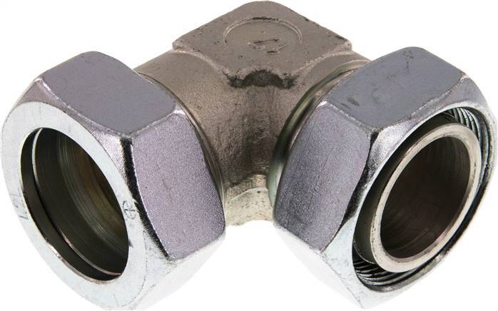 42L Zink plated Steel Elbow Cutting Fitting with Swivel 160 bar NBR Ad | Tameson.com