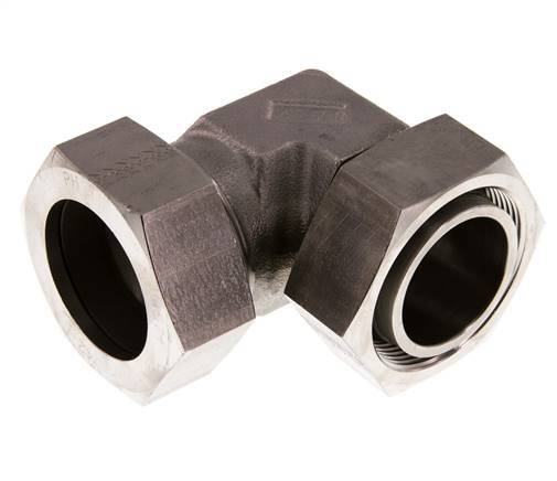 42L Stainless Steel Elbow Cutting Fitting with Swivel 160 bar FKM Adjustable ISO 8434-1 ...