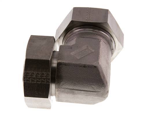 42L Stainless Steel Elbow Cutting Fitting with Swivel 160 bar FKM Adjustable ISO 8434-1 ...