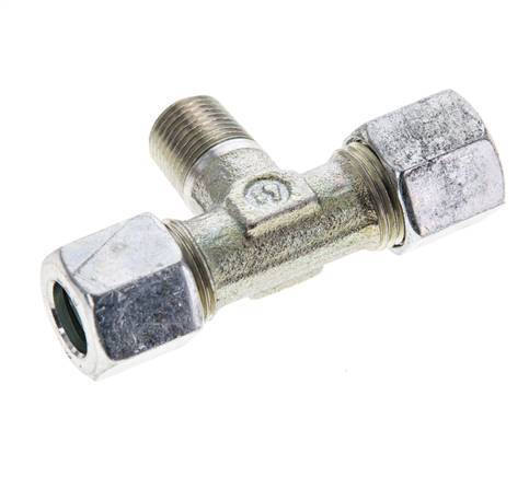 8LL & R1/8'' Zink plated Steel T-Shape Tee Cutting Fitting with Male T | Tameson.com