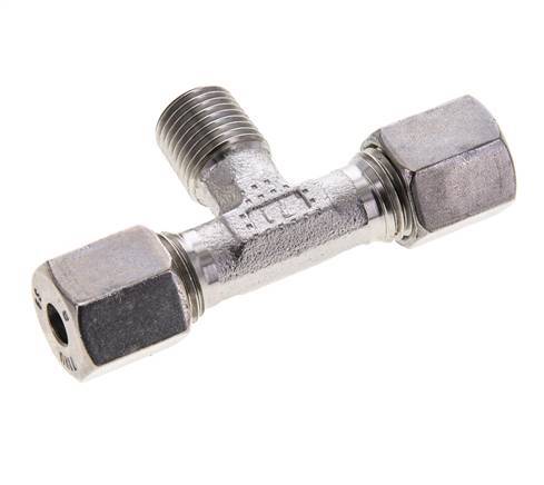 6S & R1/4'' Stainless Steel T-Shape Tee Cutting Fitting with Male Thre | Tameson.com