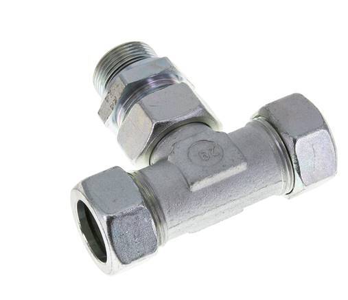 28L & M33x2 Zink plated Steel T-Shape Tee Cutting Fitting with Male Th ...
