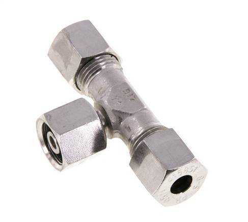 8S Stainless Steel T-Shape Tee Cutting Fitting with Swivel 630 bar Adjustable ISO 8434-1 ...