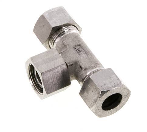 15L Stainless Steel T-Shape Tee Cutting Fitting with Swivel 315 bar FKM Adjustable ISO 8434-1 ...