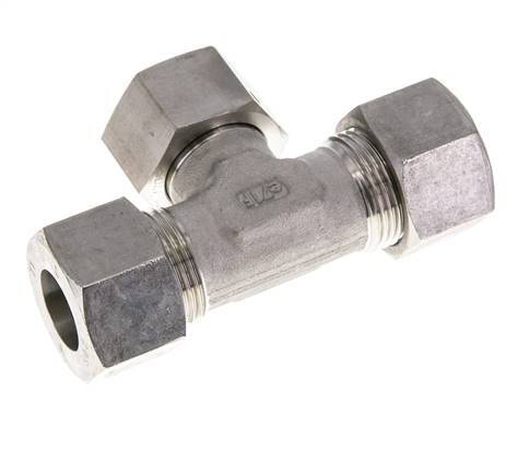 20S Stainless Steel T-Shape Tee Cutting Fitting with Swivel 400 bar FK | Tameson.com