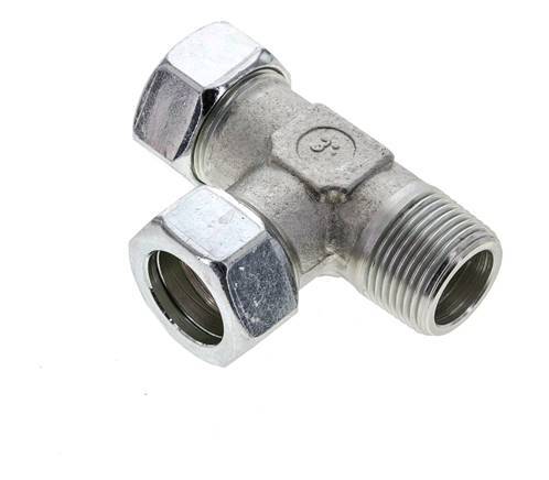 28L & G1'' Zink Plated Steel Right Angle Tee Cutting Fitting with Male ...