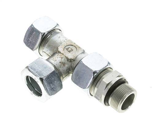 22L & M26x1.5 Zink Plated Steel Right Angle Tee Cutting Fitting with ...