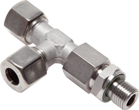 8S & M14x1.5 Stainless Steel Right Angle Tee Compression Fitting with ...