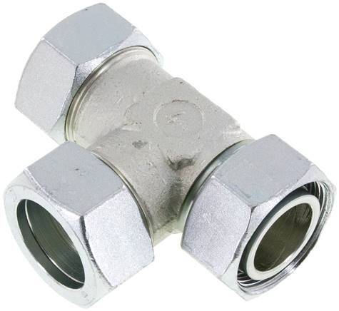 35L Zink Plated Steel Right Angle Tee Cutting Fitting with Swivel 160 | Tameson.com