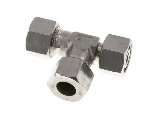 16S Stainless Steel Right Angle Tee Cutting Fitting with Swivel 400 bar Adjustable ISO 8434-1 ...