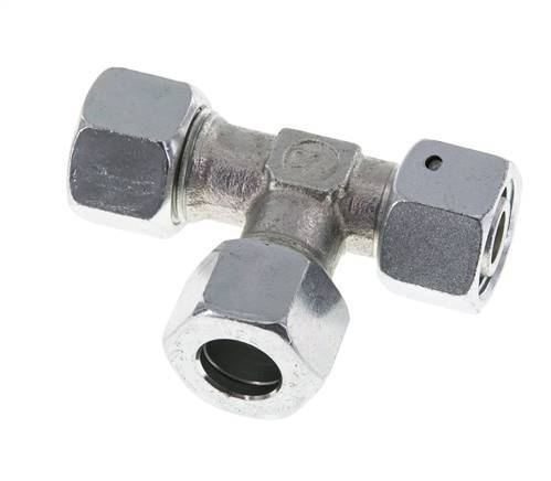 12L Zink Plated Steel Right Angle Tee Cutting Fitting with Swivel 315 | Tameson.com