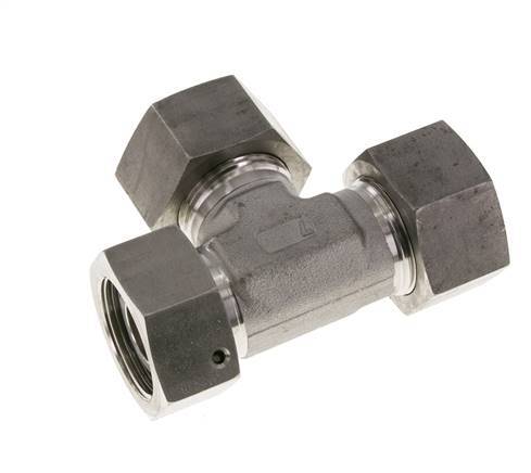 25S Stainless Steel Right Angle Tee Cutting Fitting with Swivel 400 ba ...