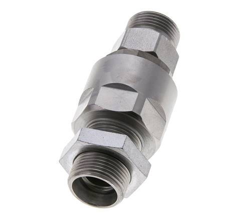 15L Zink plated Steel Ball-Guided Swivel Joint Cutting Fitting Bulkhead 315 bar NBR ISO 8434-1 ...