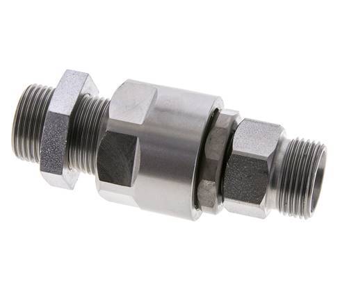 15L Zink plated Steel Ball-Guided Swivel Joint Cutting Fitting Bulkhead 315 bar NBR ISO 8434-1 ...