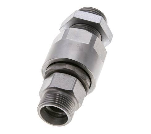 15L Zink plated Steel Ball-Guided Swivel Joint Cutting Fitting Bulkhead 315 bar NBR ISO 8434-1 ...