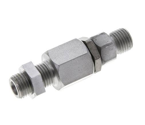 6S Zink plated Steel Ball-Guided Swivel Joint Cutting Fitting Bulkhead 350 bar NBR ISO 8434-1 ...