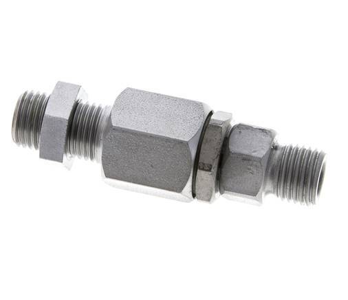 6S Zink plated Steel Ball-Guided Swivel Joint Cutting Fitting Bulkhead 350 bar NBR ISO 8434-1 ...