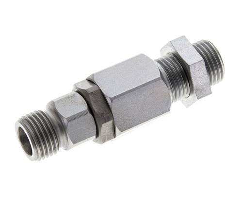 8S Zink plated Steel Ball-Guided Swivel Joint Cutting Fitting Bulkhead | Tameson.com