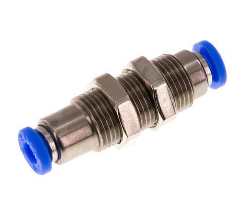 Push-In Fitting 4mm Auto Shut-Off Brass/PBT Bulkhead 0-10bar (0-145psi ...