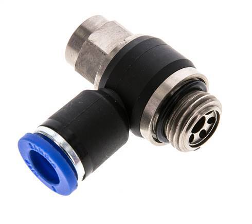 Flow Control Silencer Meter-Out Elbow 8 mm - G1/4'' Brass/PA 66 Slotted ...