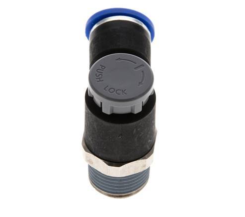 Flow Control Valve Meter-Out Elbow 10 mm - R3/8'' Brass/PA 66 Locknut ...