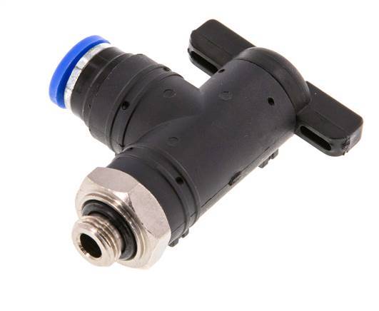 2-Way Elbow Ball Valve 8 mm - G1/8'' Plastic/Brass | Tameson.com