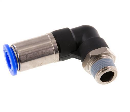 Push-In Fitting 12mm & R3/8'' Male Auto Shut-Off Elbow Brass/PBT 0 ...