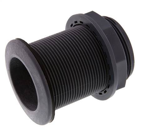 Screw Connection for Drain Cocks G2'' DN45.5 Bulkhead Polypropylene (p ...
