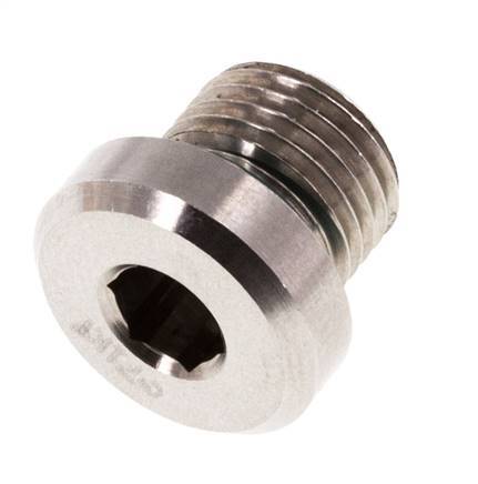 Plug M10 X 1 Stainless steel FKM with Internal Hex 400bar (5620.0psi ...