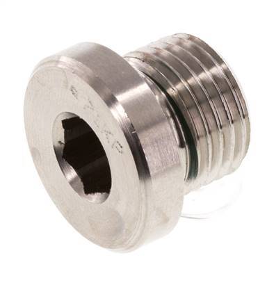 Plug M16 X 1.5 Stainless steel FKM with Internal Hex 400bar (5620.0psi ...