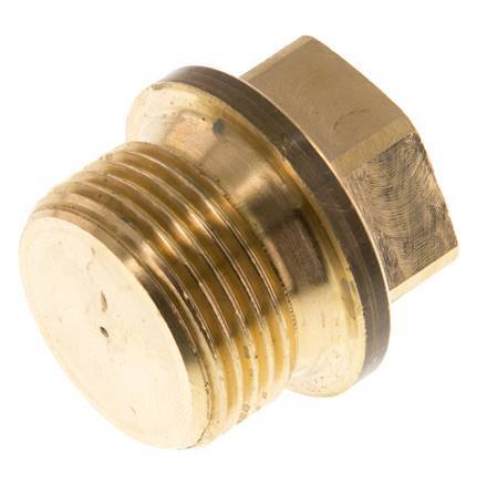 Plug G3/4'' Brass with Collar and External Hex 16bar (224.8psi ...