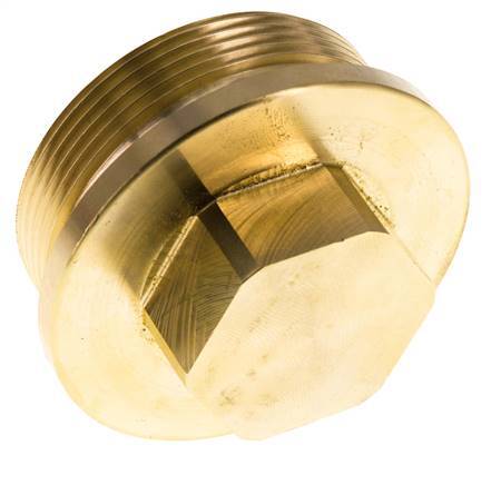 Plug G2'' Brass with Collar and External Hex 16bar (224.8psi) | Tameson.com