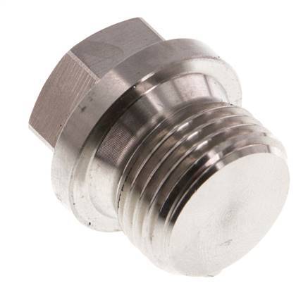 Plug G1/2'' Stainless steel with Collar and External Hex 40bar (562 ...