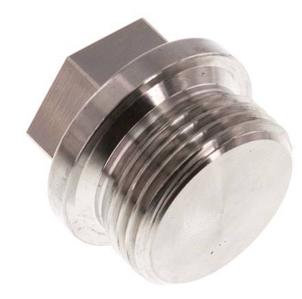 Plug G1'' Stainless steel with Collar and External Hex 40bar (562.0psi ...