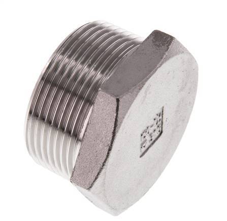 Plug R1 1/2'' Stainless steel with External Hex 16bar (224.8psi ...
