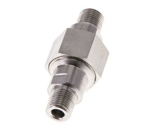 Double Nipple R1/8'' Separable Stainless Steel Flat Seal PTFE 40bar ...