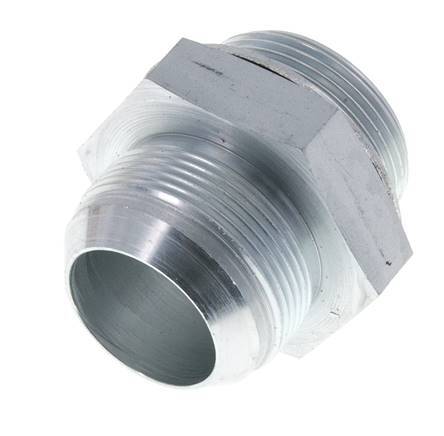 JIC Double Nipple G1 1/2'' x UN 1-7/8''-12 (Dash Size 24) Steel NBR 10 ...