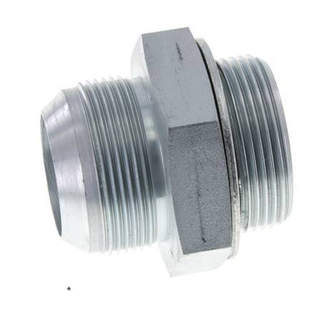 JIC Double Nipple G1 1/2'' x UN 1-7/8''-12 (Dash Size 24) Steel NBR 105bar (1475.25psi ...