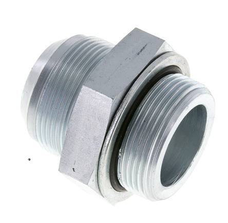 JIC Double Nipple G1 1/2'' x UN 1-7/8''-12 Steel NBR 105bar (1475.25psi) | Tameson.com