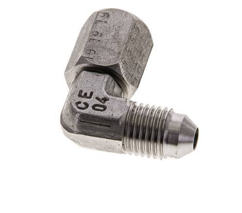 90deg JIC Angled Fitting UNF 7/16''-20 (Dash Size 4) Male x Female Sta ...