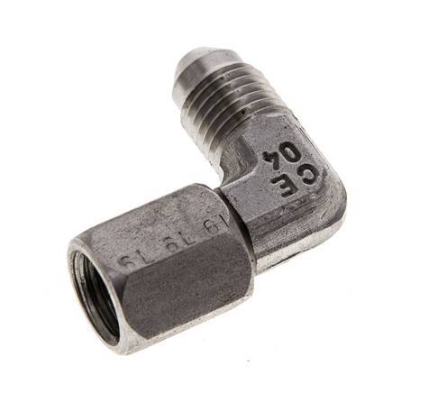 90deg JIC Angled Fitting UNF 7/16''-20 (Dash Size 4) Male x Female Sta ...