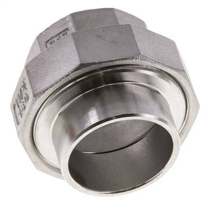 Union Straight Connector Rp1 1/2'' Female x 48.3mm Weld End Stainless ...