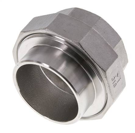 Union Straight Connector Rp2'' Female x 60.3mm Weld End Stainless Steel ...