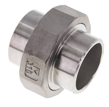 Union Straight Connector 42.4mm Weld End Stainless Steel Conical Seal ...