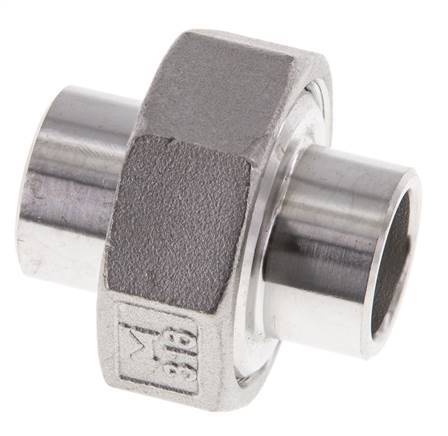Union Straight Connector 21.3mm Weld End Stainless Steel Conical Seal ...